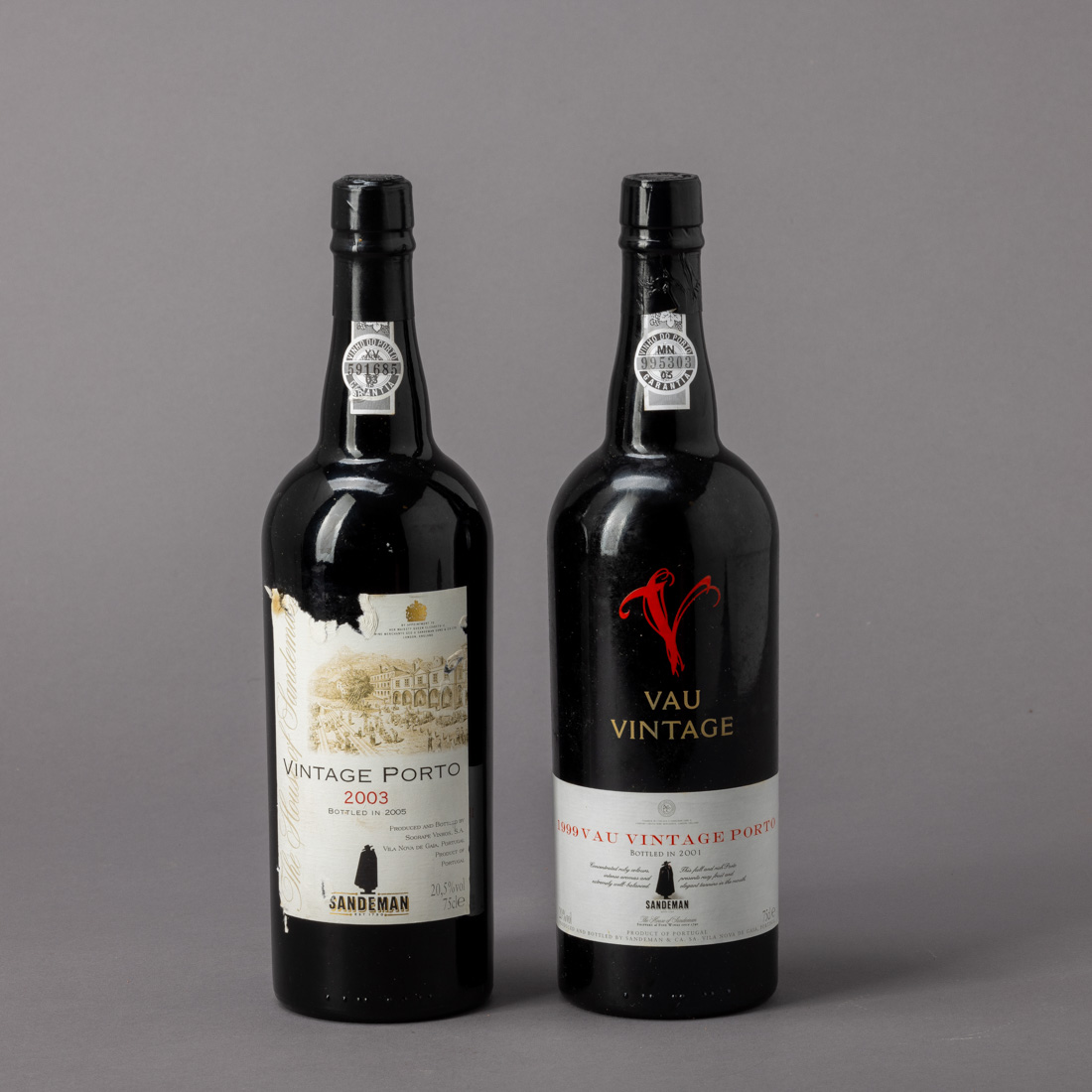 2023 | 8º Leilão Presencial: ‹767.› PORTO SANDEMAN VINTAGE 2003 E VAU ...